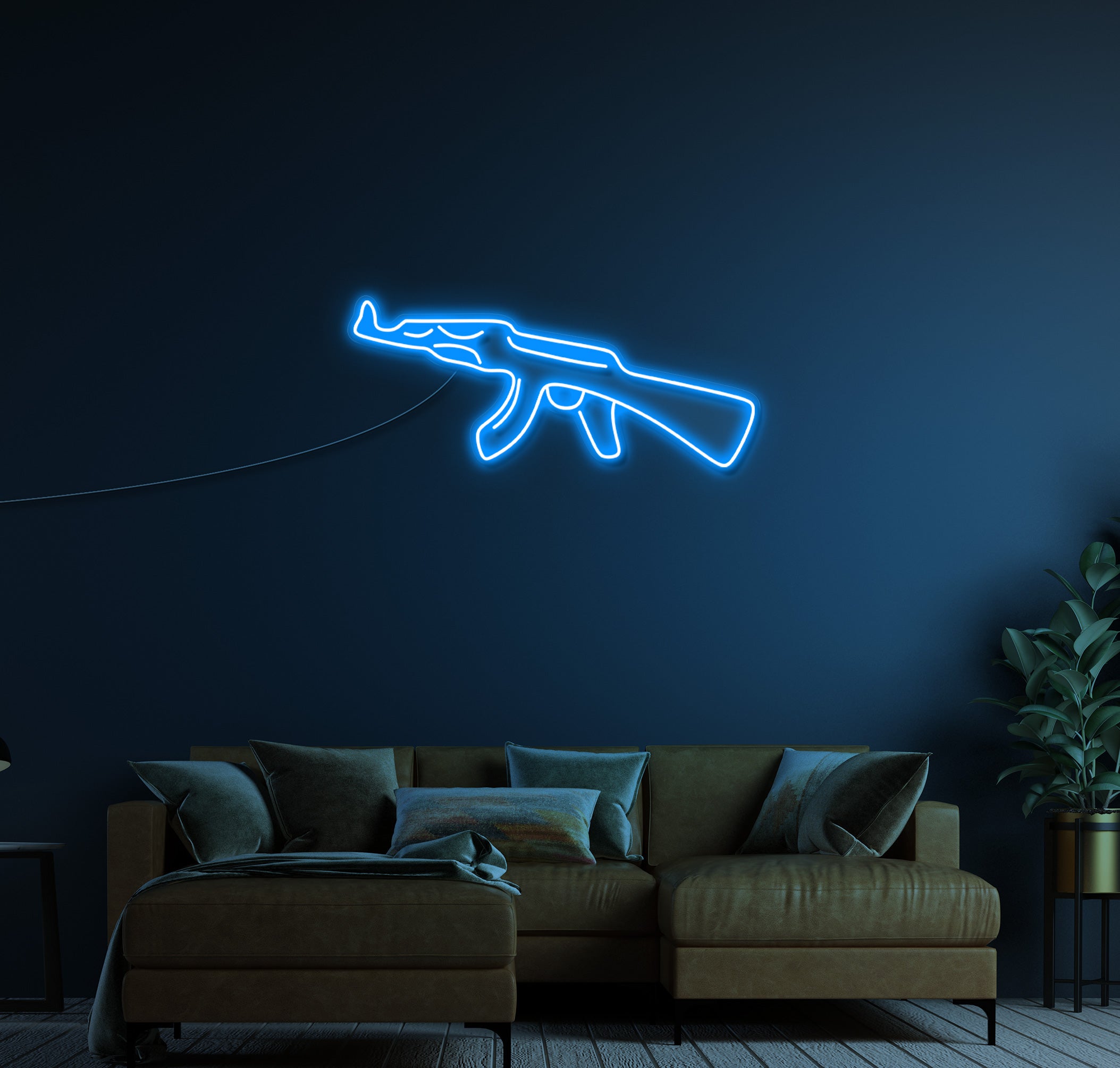 AK47 Neon Sign | AK Gun Neon Sign – The Neon Factory