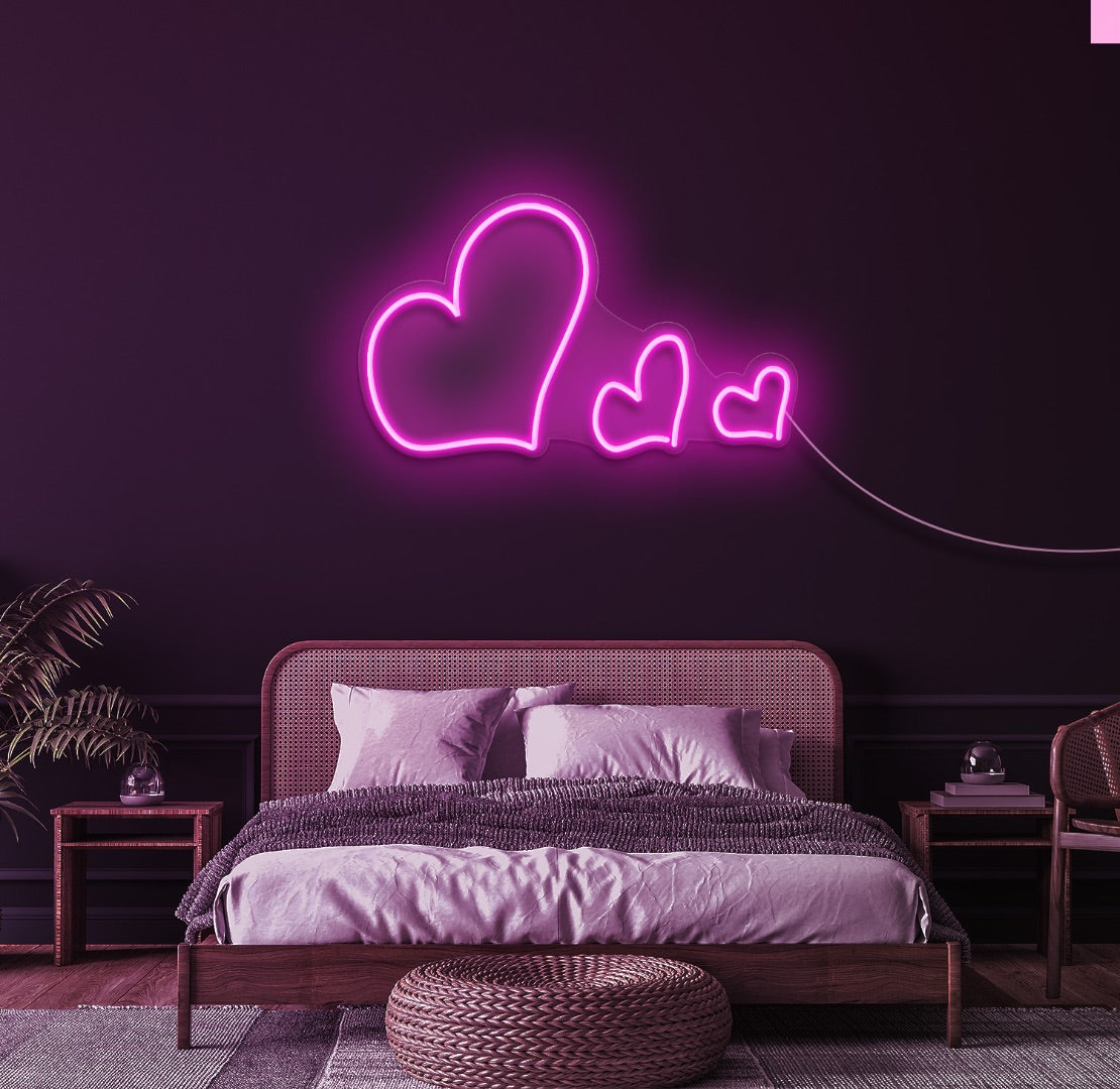 Heart Family Neon Sign – The Neon Factory